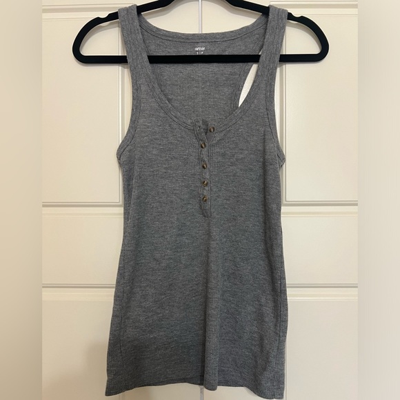aerie | Tops | Aerie Gray Waffle Knit Tank Top | Poshmark